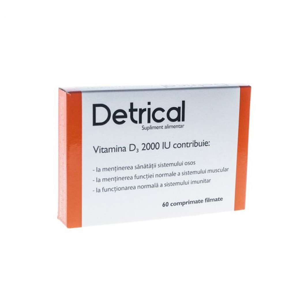 Detrical 2000 UI, 60 comprimate, Zdrovid - Farmacia Helena