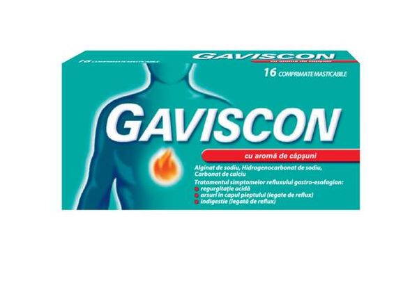 Gaviscon cu aroma de capsuni, 16 comprimate masticabile, Reckitt ...