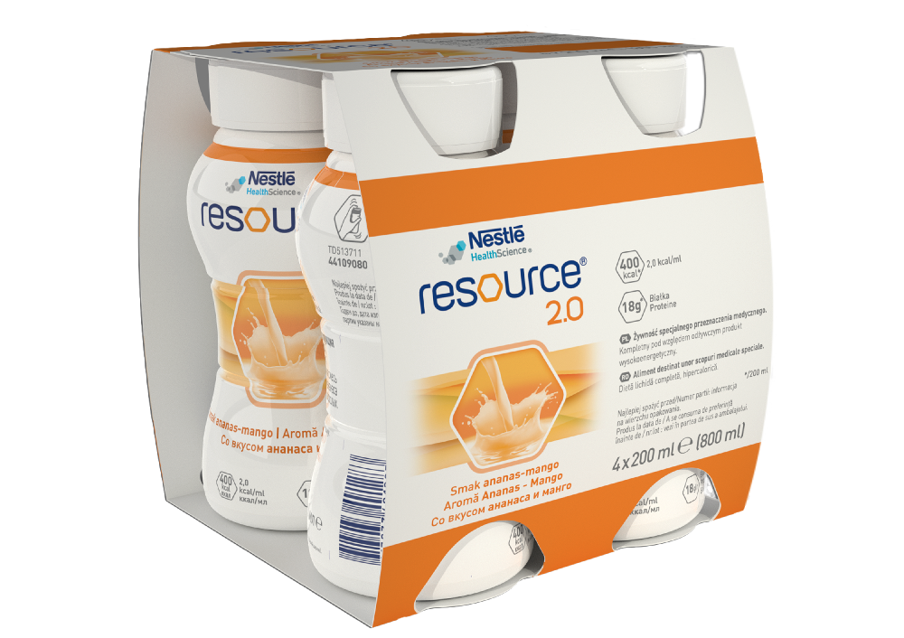 Resource 2.0 cu aroma de ananas 4 buc, Nestle - Farmacia Helena