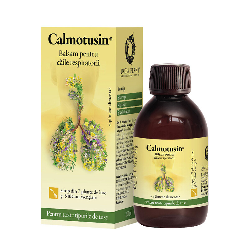 Calmotusin sirop cu miere, 100 ml, Dacia Plant - Farmacia Helena