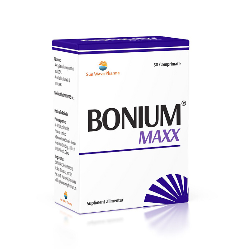 Bonium Maxx, 30 capsule, SunWave Pharma - Farmacia Helena