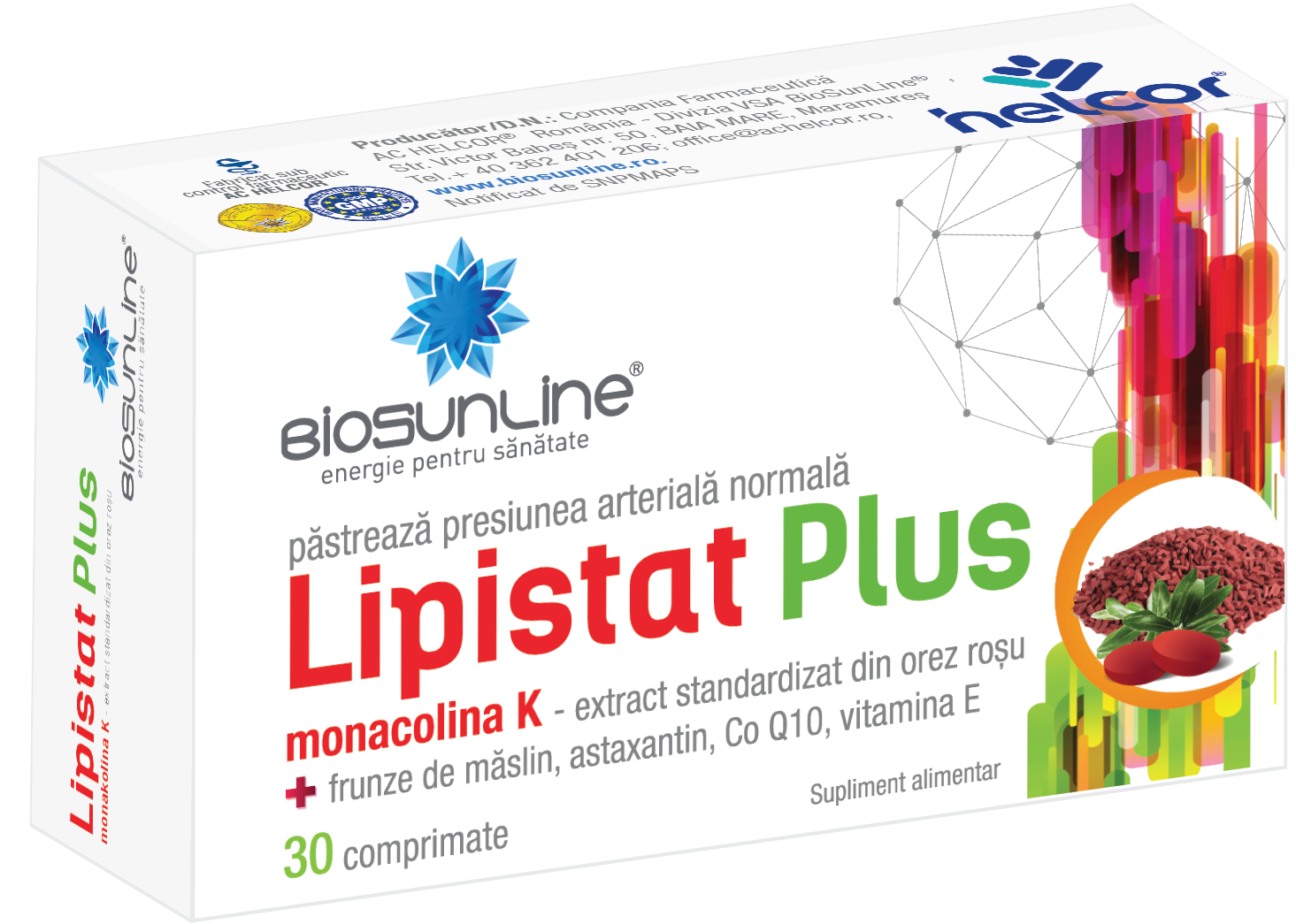 Lipistat Plus cu drojdie de orez rosu - Farmacia Helena