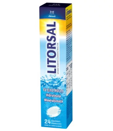 Litorsal cu electroliti, 24 comprimate efervescente, Zdrovit - Farmacia ...