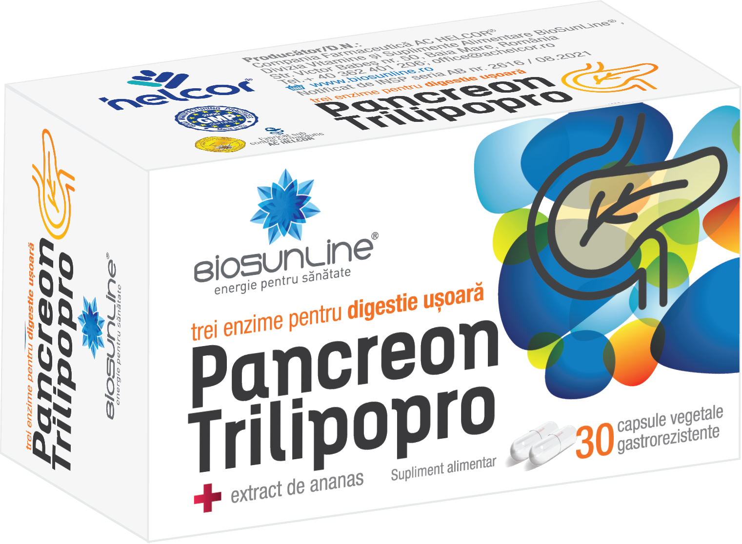 Pancreon Trilipopro cu enzime digestive x 30 cps. gastrorezist ...