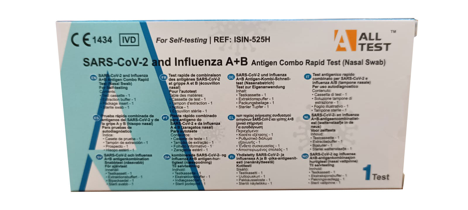 Test rapid combo antigen gripa A+B si SARS-CoV-2, nazal, 1 buc, All ...