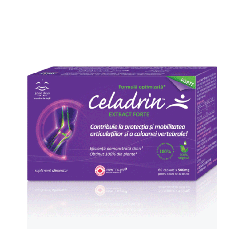 Celadrin Extract Forte 500 mg, 60 capsule, Good Days Therapy - Farmacia ...