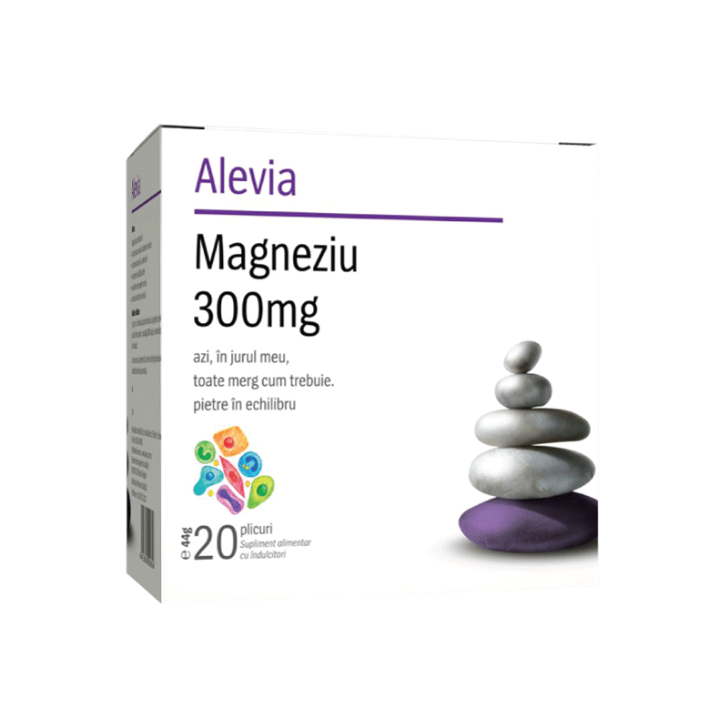 Magneziu 300mg, 20 plicuri, Alevia - Farmacia Helena