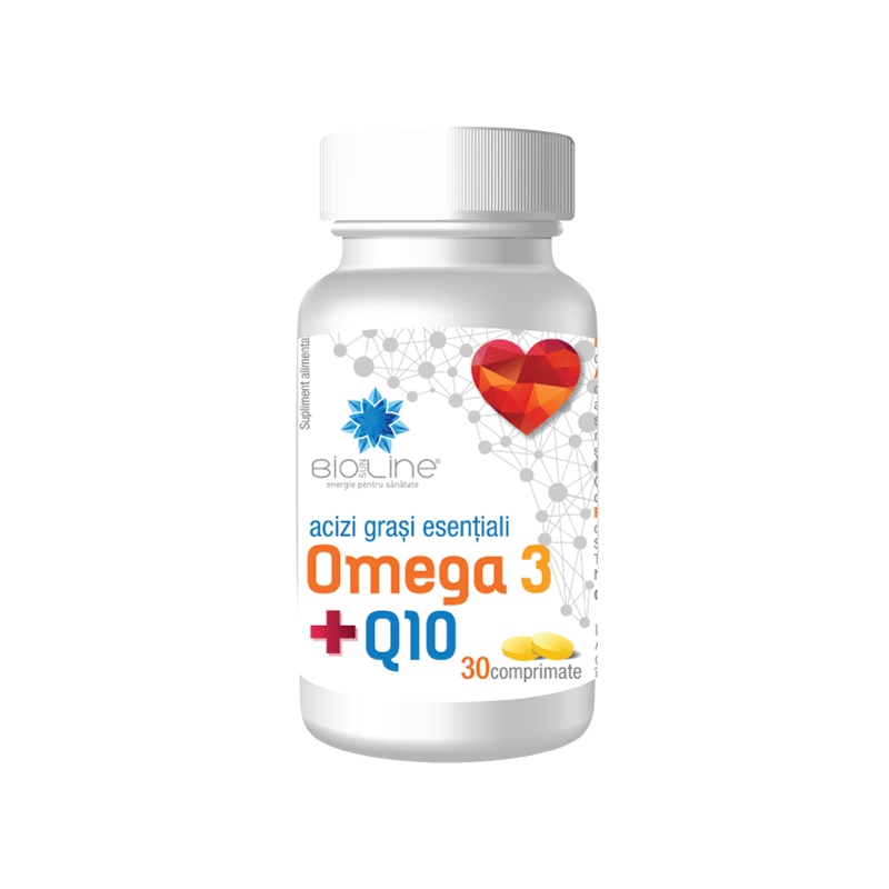 Omega 3 Q10, 30 comprimate, Biosunline - Farmacia Helena