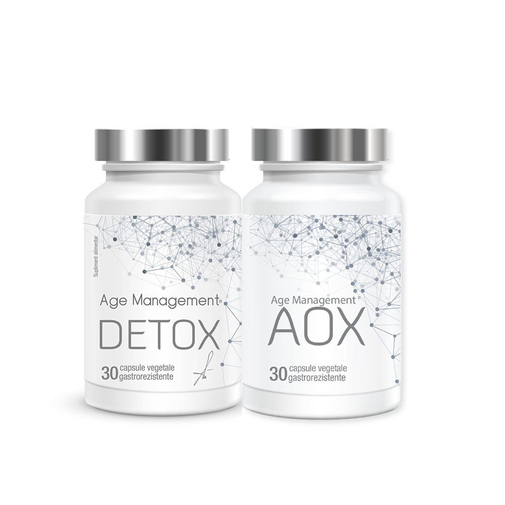 Pachet Age Management - AOX+DETOX, 30 cps + 30 cps, BioSunLine ...