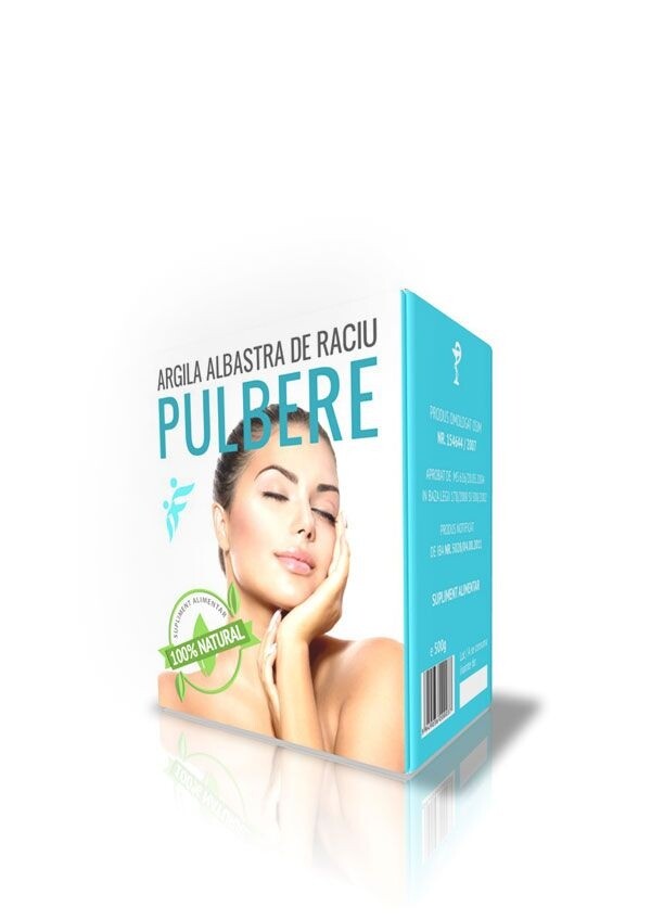 Argila albastra de Raciu pulbere, 500 g, Romcos - Farmacia Helena