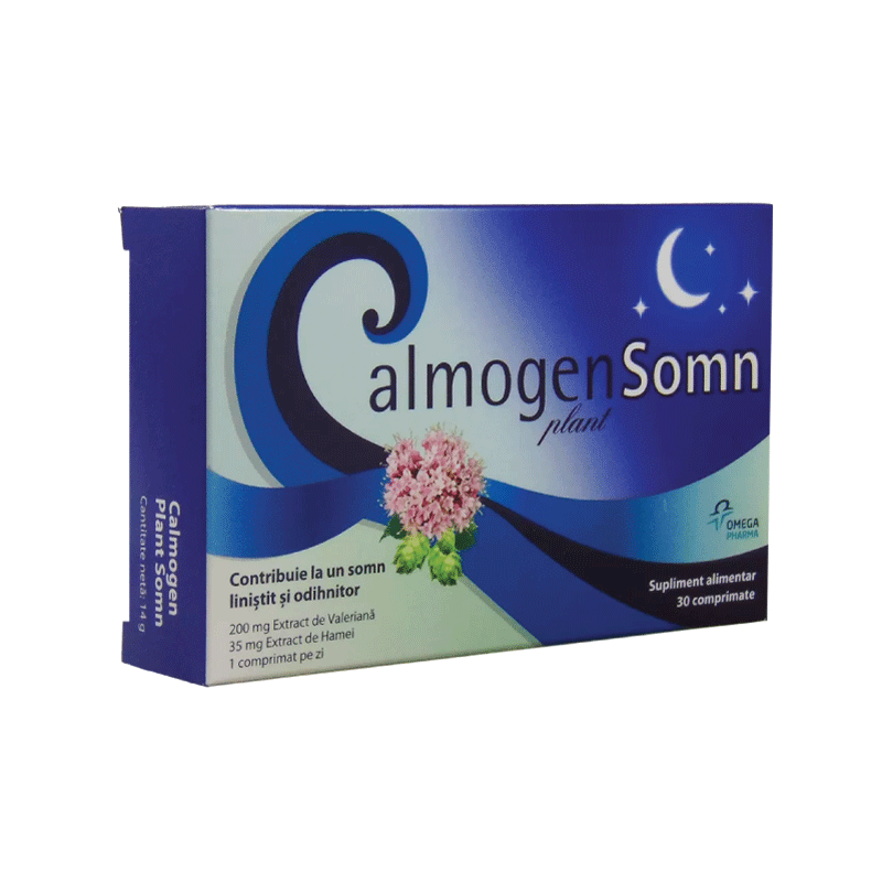 Calmogen Plant Somn, 30 comprimate, Omega Pharma - Farmacia Helena