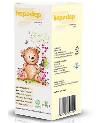 Hepadep, picaturi orale 6luni+, 50 ml, Dr. Phyto - Farmacia Helena