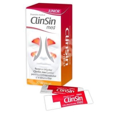 ClinSin med junior rezerve irigator, 30 plicuri, Zdrovit - Farmacia Helena