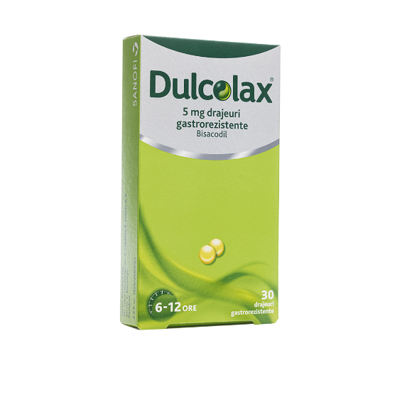Dulcolax 5mg, 30 drajeuri, Sanofi - Farmacia Helena